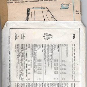 Vintage 1983 Girls 12 Sewing Pattern Mccalls 8665 Retro - Etsy