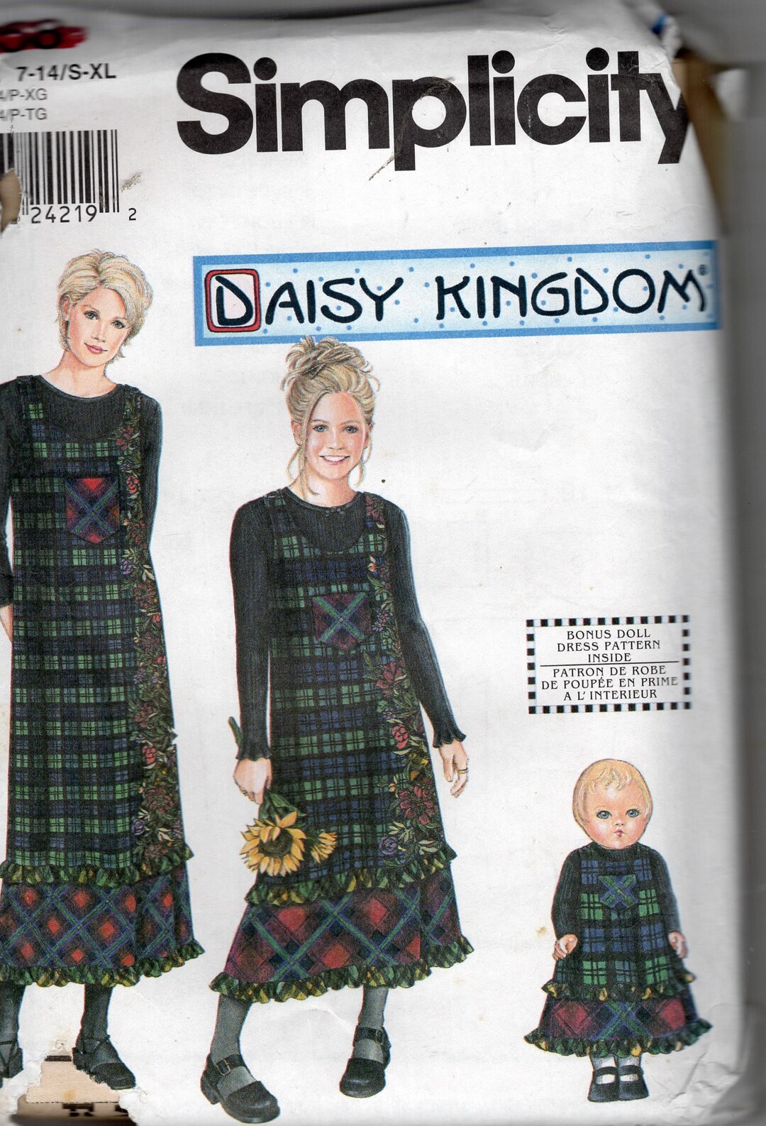 Simplicity 9538, 1990s, NEW Uncut, Daisy Kingdom, Girls and Misses ...