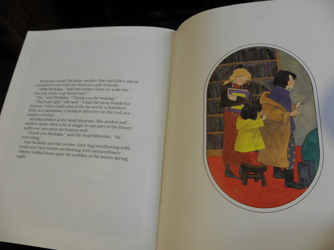 Nicholas at the Library Hazel Hutchins Ruth Ohi Annik - Etsy