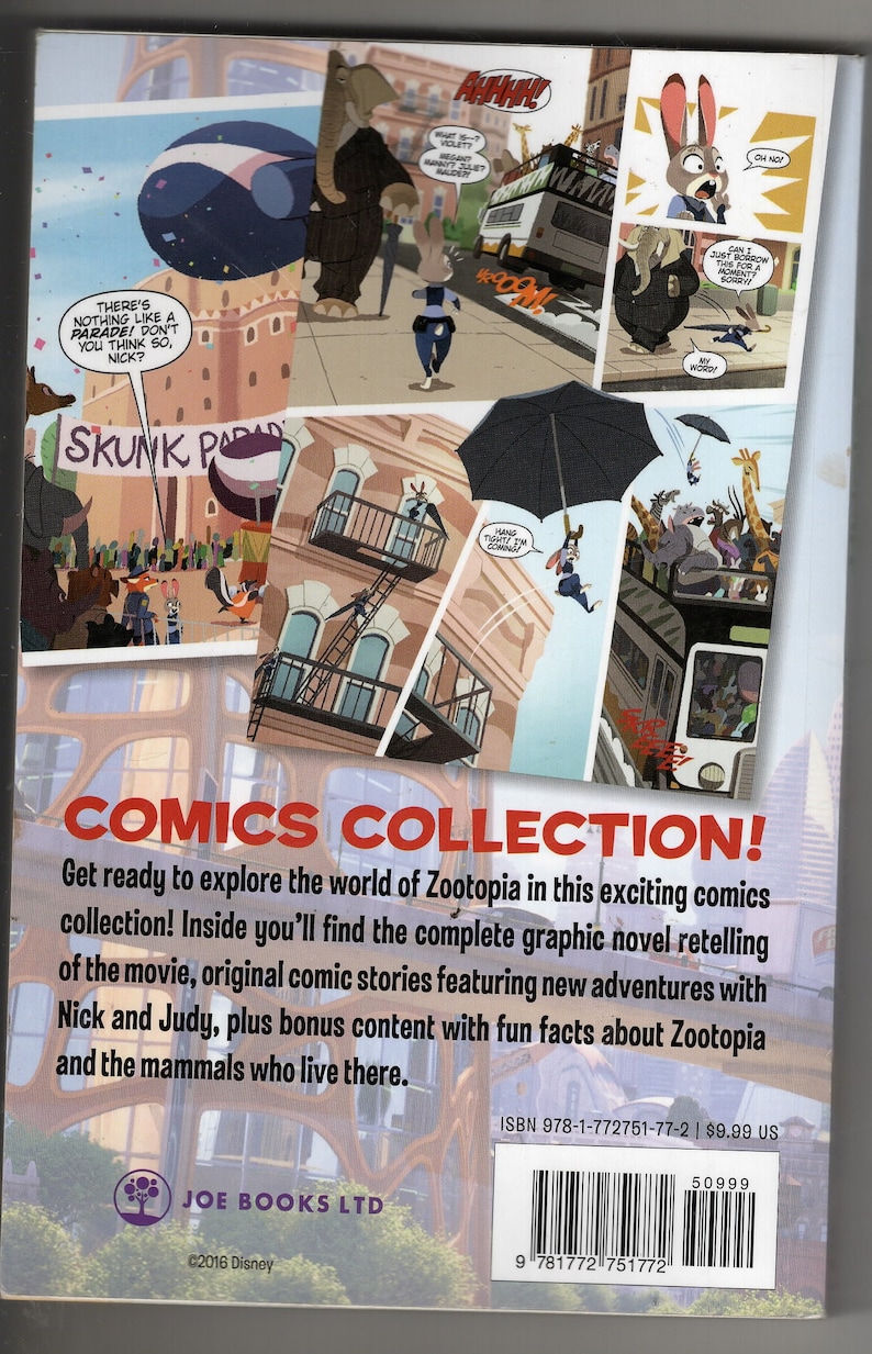 2016 NEW Graphic Novel Disney Zootopia 1st Joe Edition ISBN - Etsy