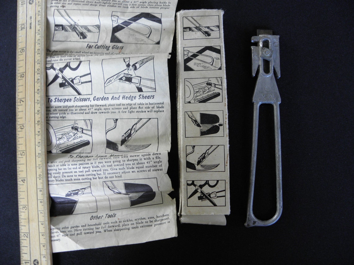 Vintage Acme Combination Tool Glass Cutter Knife Scissor - Etsy