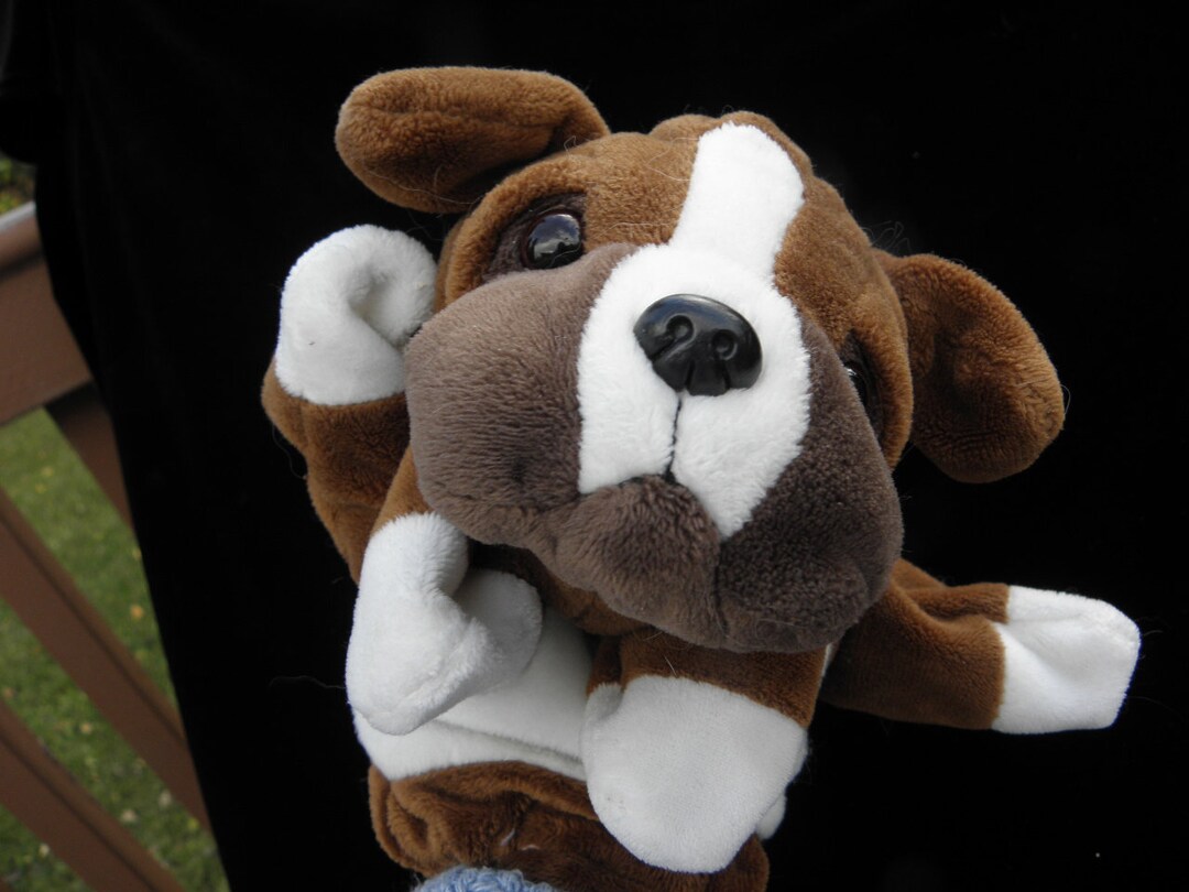Dog Hand Puppet, or Stuffie, Pristine Conditon, 11 Inch Pug, All 4 Legs ...
