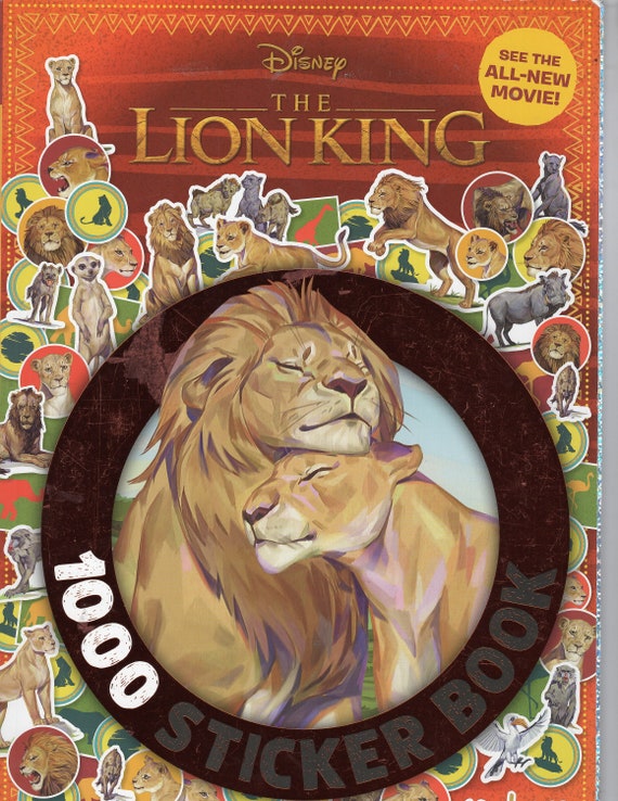 Disneys Lion King 1000 Stickers Book Brand NEW Softcover - Etsy