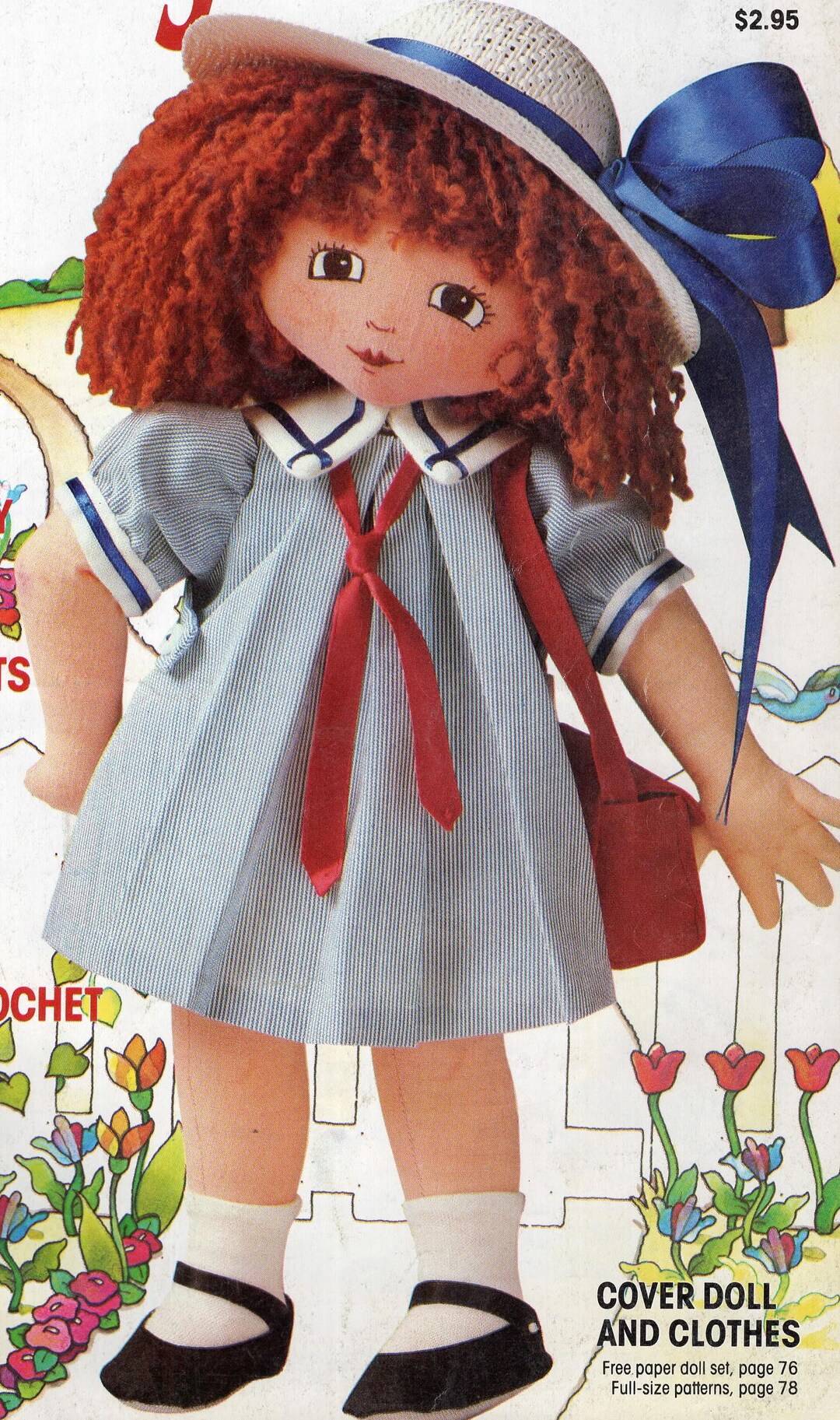 Vintage 1982, 13 Inch Doll, Cloth Doll, Removable Clothing, Sewing ...