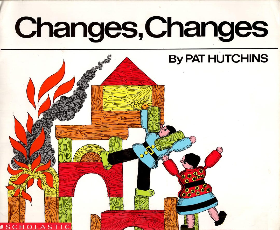 Vintage 1971, Changes Changes, Pat Hutchins, Softcover, VG Condition, Dolls Build With Blocks ...