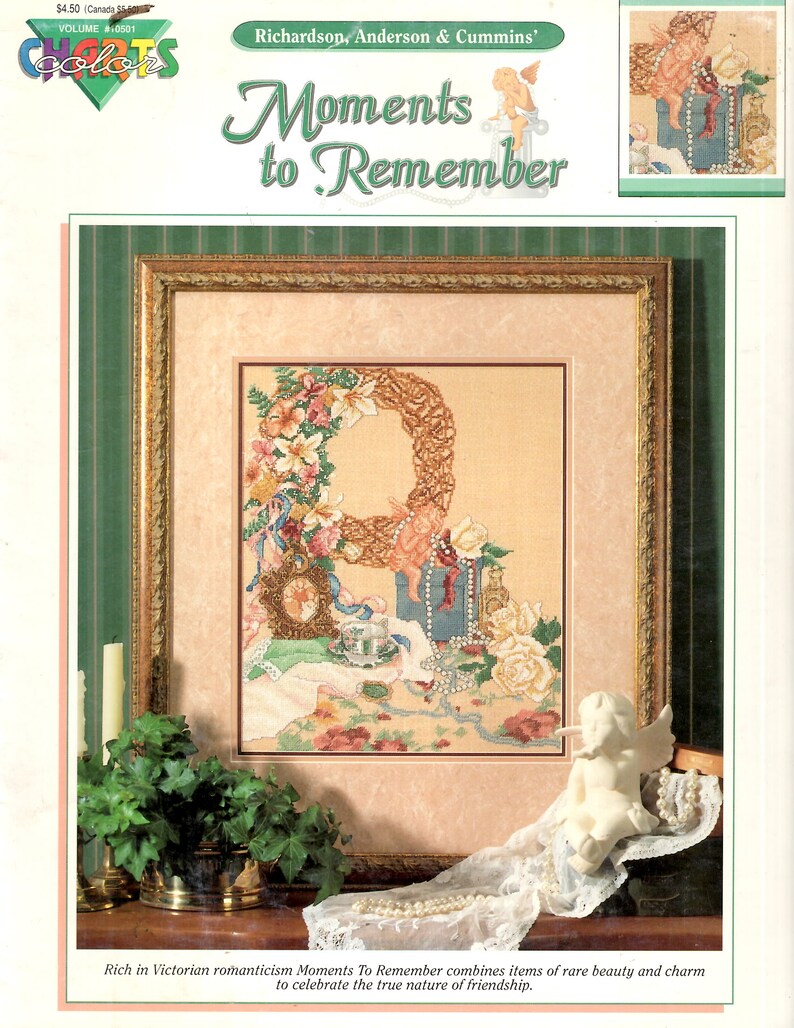 Vintage 1990 Cross Stitch Moments to Remember Color Charts - Etsy