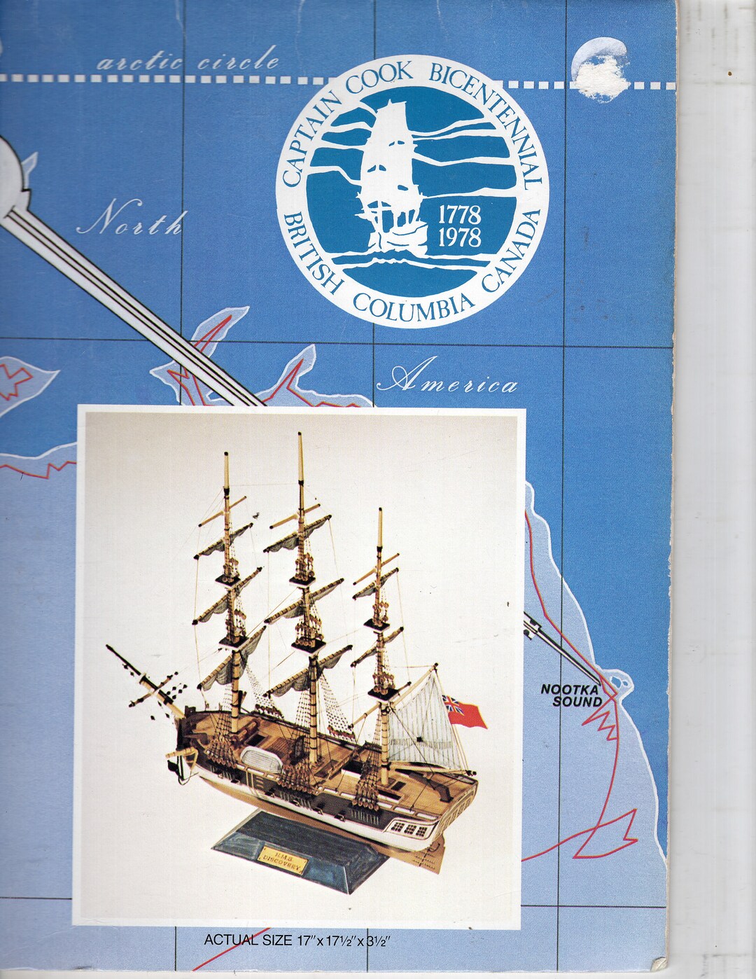 Vintage 1978 3D, Build James Cook's Exploration Ship SS Discovery Card ...