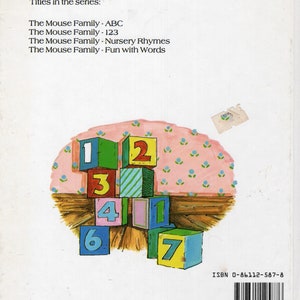 Vintage 1989, Hardcover, the Mouse Family 123, Preschool Books, R ...