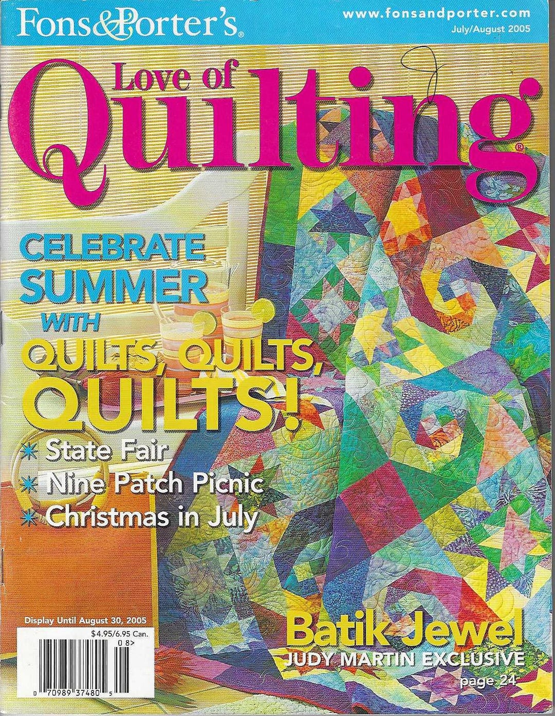 Fons and Porters, Love of Quilting, Jul Aug 2005, Full Size Patterns - Etsy