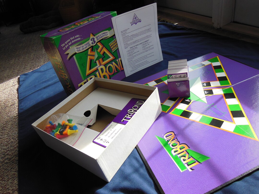 Vintage 1992 Board Game, Tribond, Like New, What Do These Have in ...