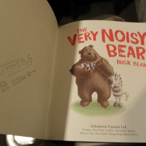 The Very Noisy Bear by Nick Bland Scholastic NEW Copy | Etsy