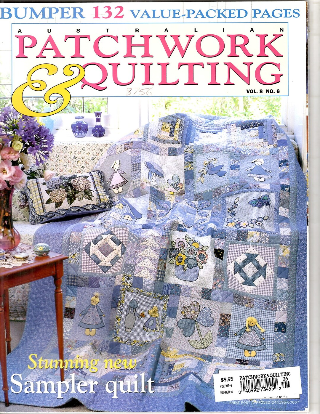 2001 Vol 8 No 6, Australian Patchwork and Quilting, Magazine, Pull Out ...