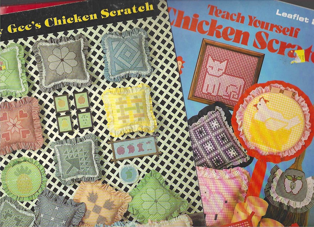 2 Cross Stitch Books, 2 Chicken Scratch Books, Granny Gees, Teach ...