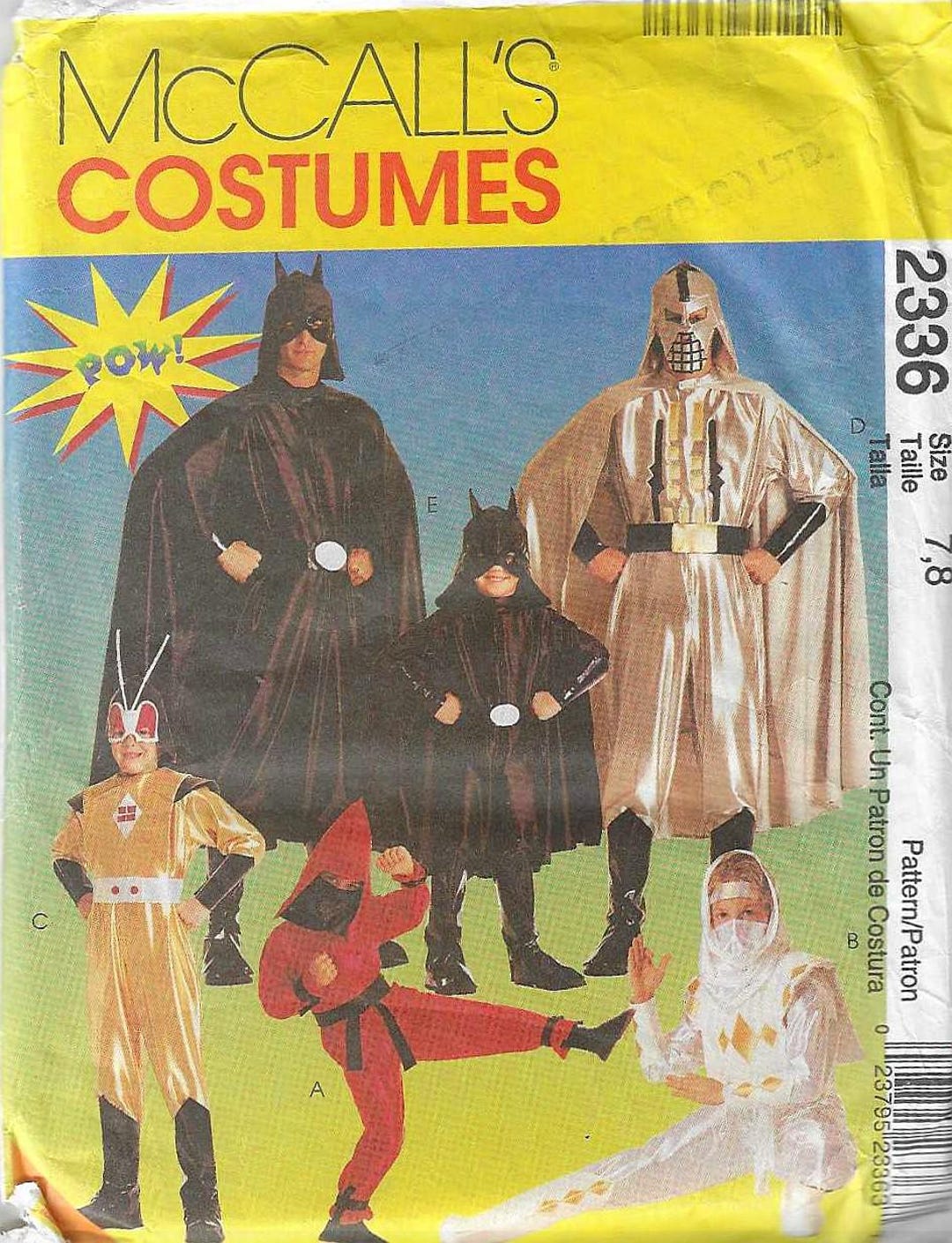 UNCUT, Mccalls 2336, Childs Costume, Superhero Costume, Jumpsuit, Capes ...