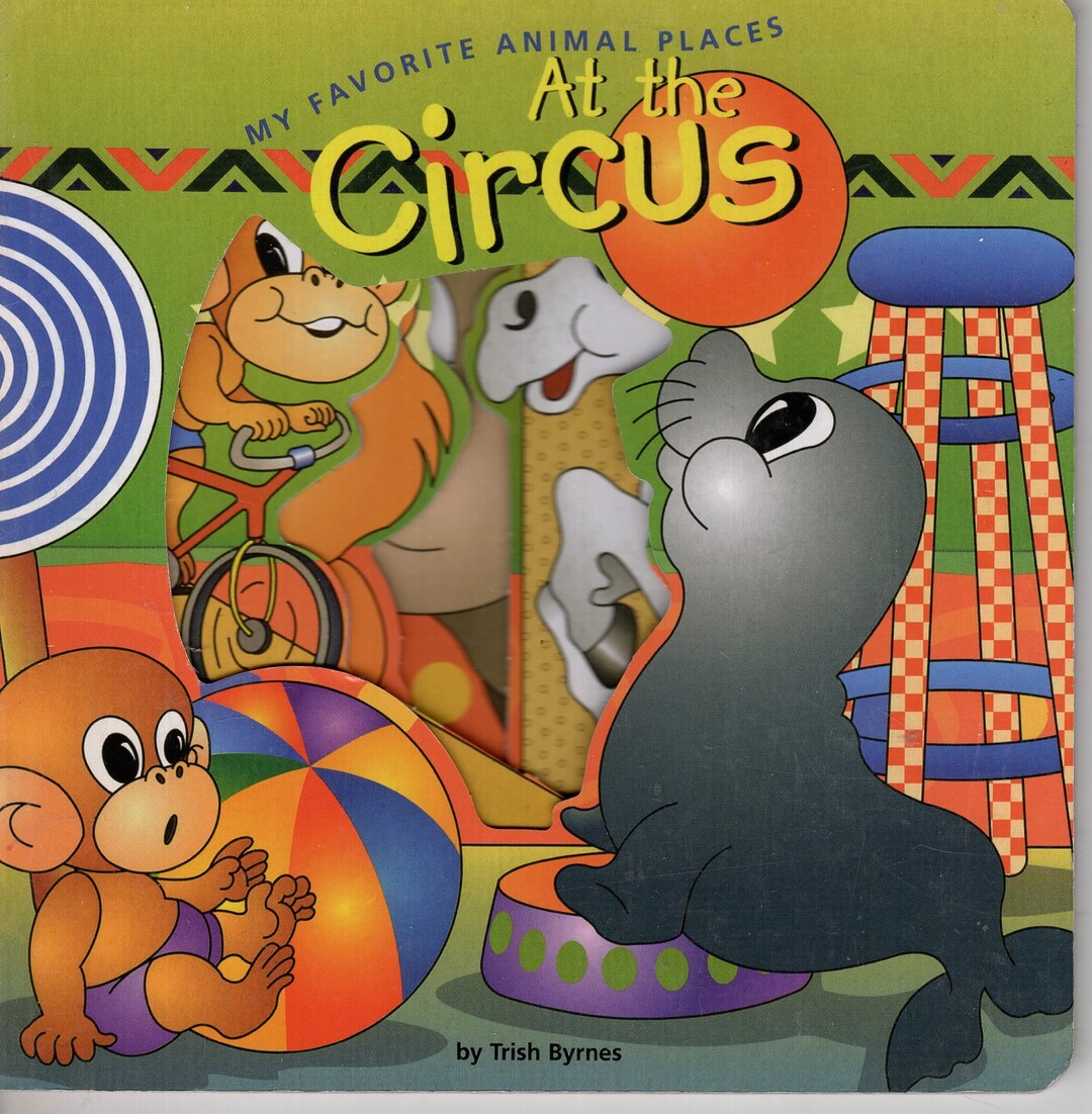 NEW Board Book, 2017, at the Circus, Sculpted Holes in Each Pg, - Etsy