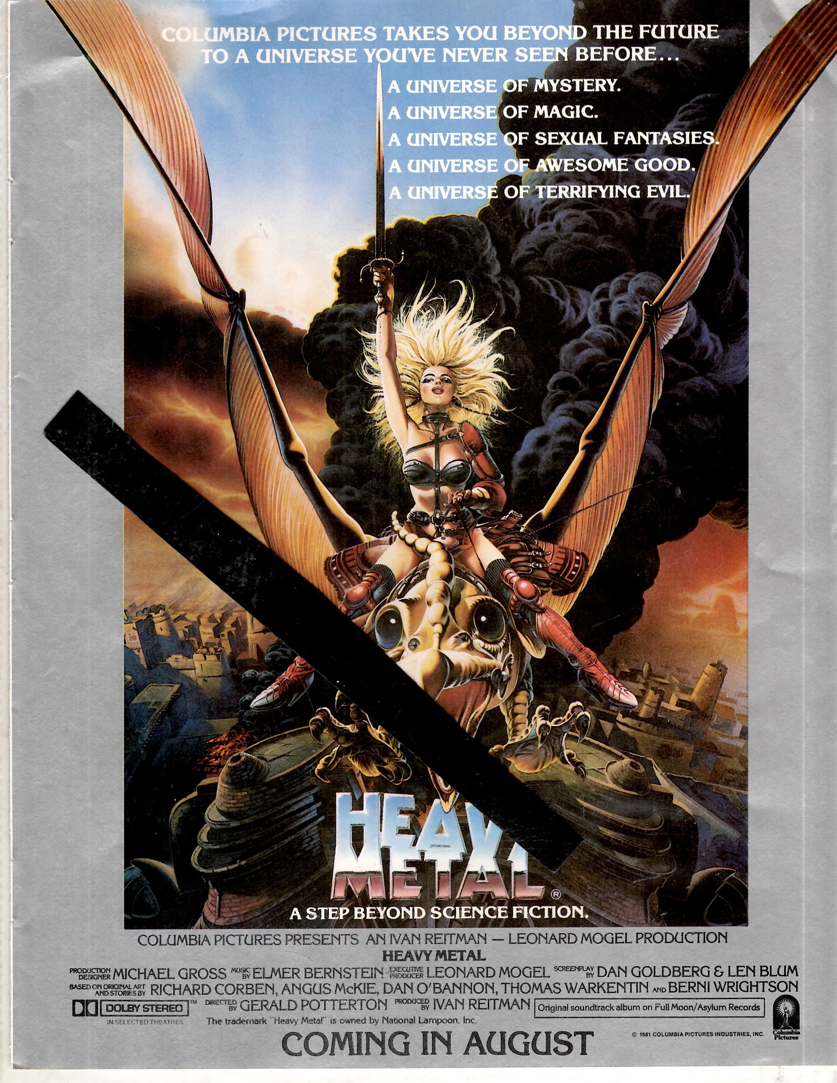 1981 Movie Poster Heavy Metal Animation on Silver Paper - Etsy