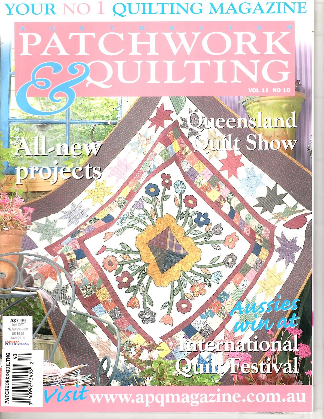 2004 Vol 11 No 10, Australian Patchwork and Quilting, Magazine, Pull ...