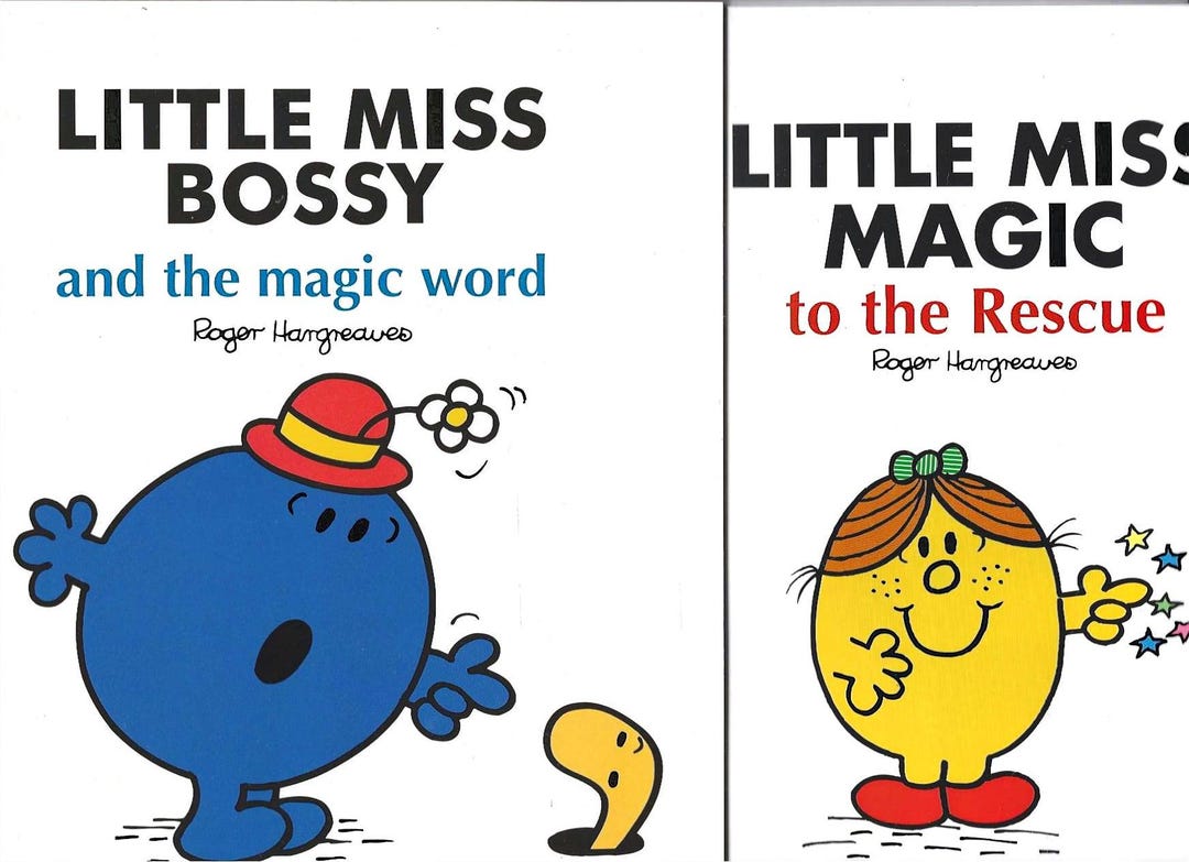 2 NEW Books, Little Miss Bossy and the Magic Word, Little Miss Magic to ...