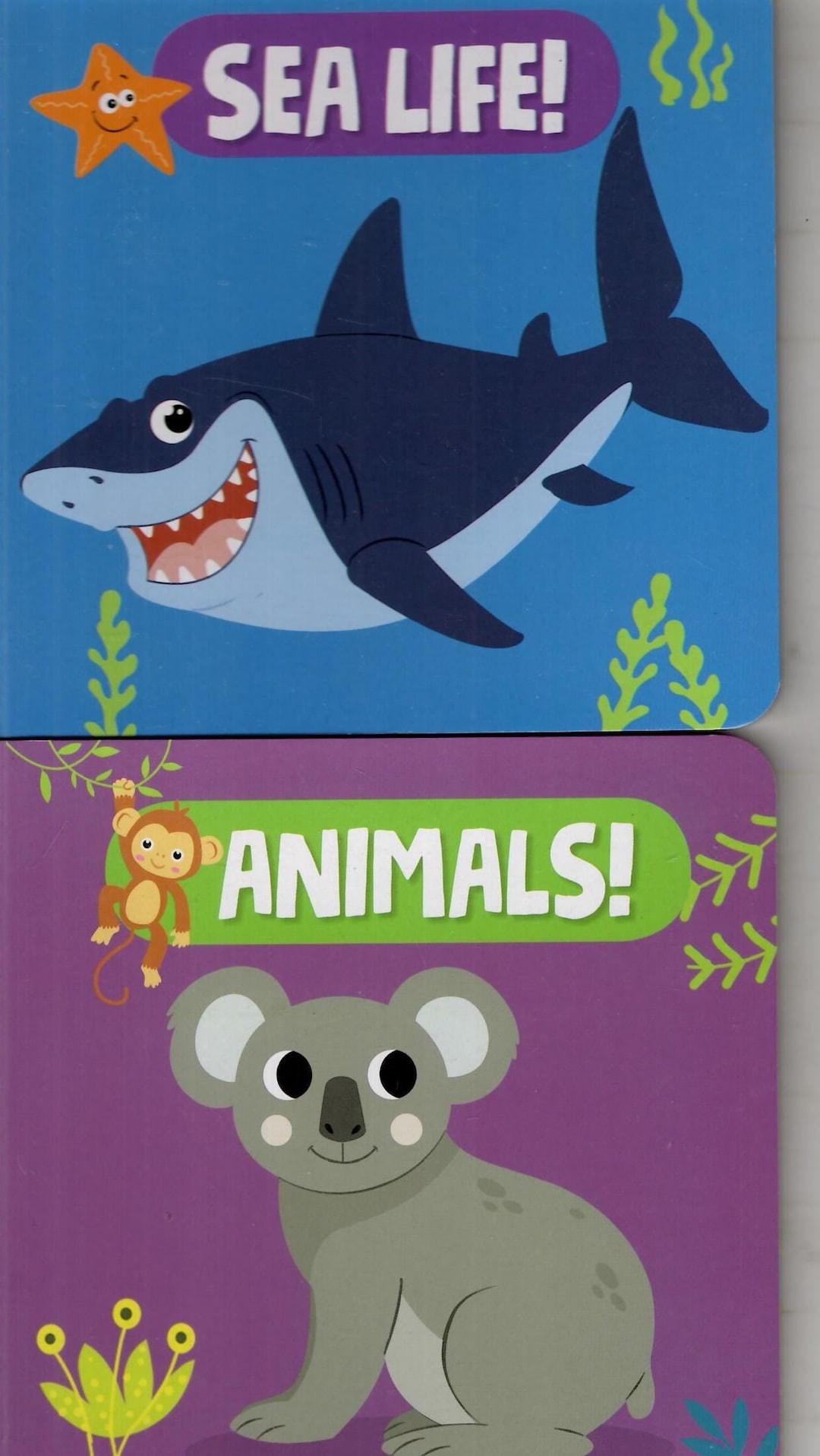2 NEW Board Books, Sea Life, Animals, 10 Pages Each, Explore Under the ...