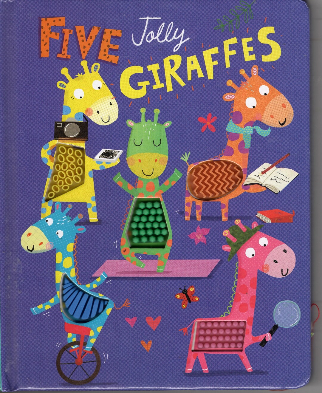 NEW Book, Five Jolly Giraffes, Board Book, Cut Outs, Jelly Bodies ...