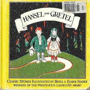 Hansel and Gretel, 1992 Hardcover, Berta Elmer Hader, Caldecott Award ...