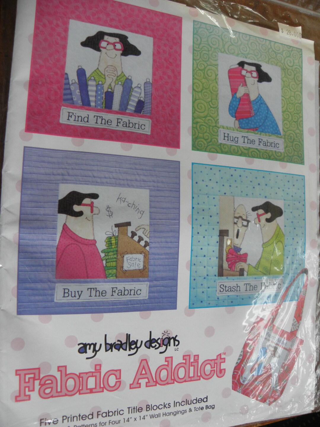 2010, Quilting, Applique Pattern, Fabric Addict, 4 14 by 14 Inch, Wall ...