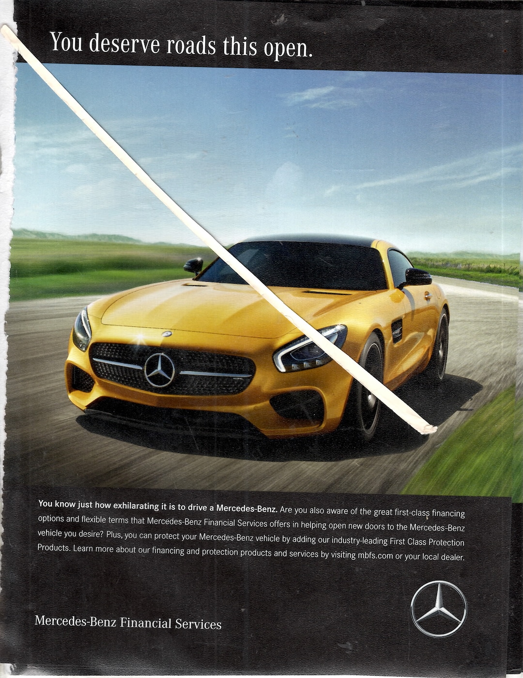 2016 Mercedes Benz Magazine Ad Sports Car, 8 by 11 Inches, Glossy Paper ...