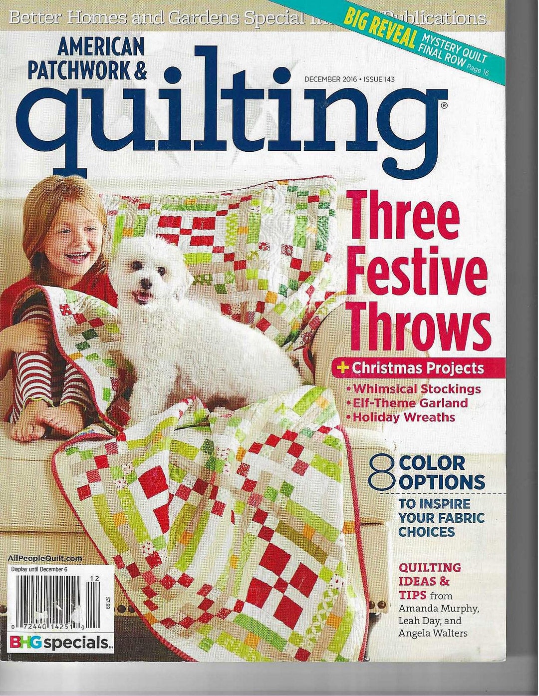 Dec 2016, American Patchwork and Quilting, Magazine, No 143, Pattern ...