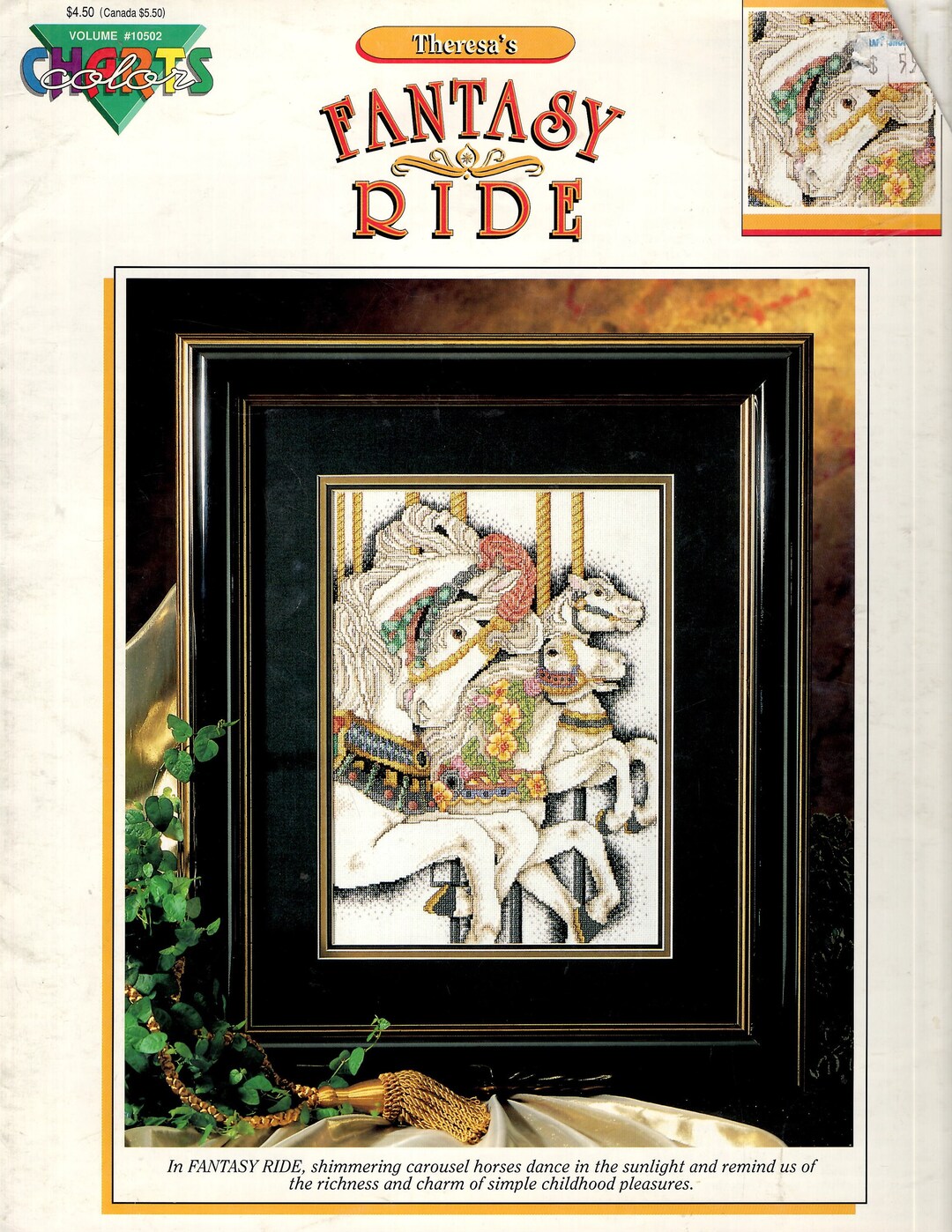 1990 Fantasy Ride, Cross Stitch Charts, Carousel Horses, Color Charts ...