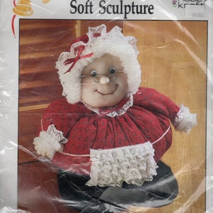Vintage 1980s, Mrs Claus Doll, Soft Sculpture, Kit 9268, Full Kit ...