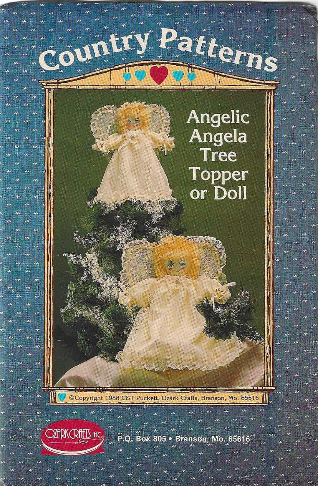 NEW Angel Pattern, Tree Topper or Doll, Sewing Pattern, Angelic Angela ...