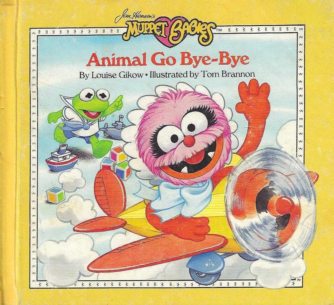 1986, Animal Goes Bye Bye, Muppet Series, Hardcover, Jim Henson, Baby ...