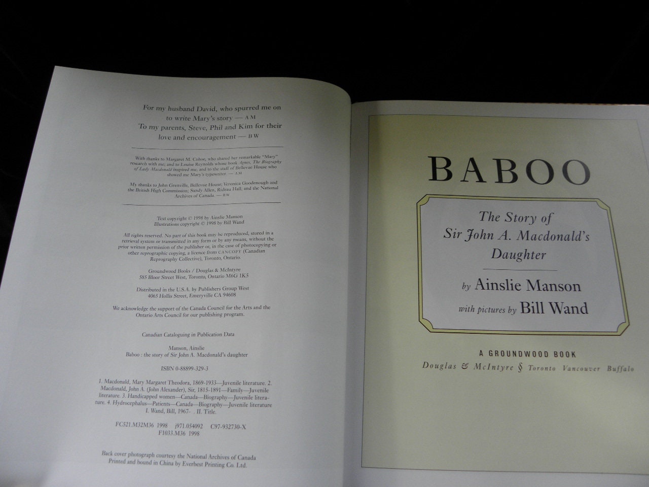 Baboo Story of Sir John A Macdonalds Daughter by A Manson - Etsy