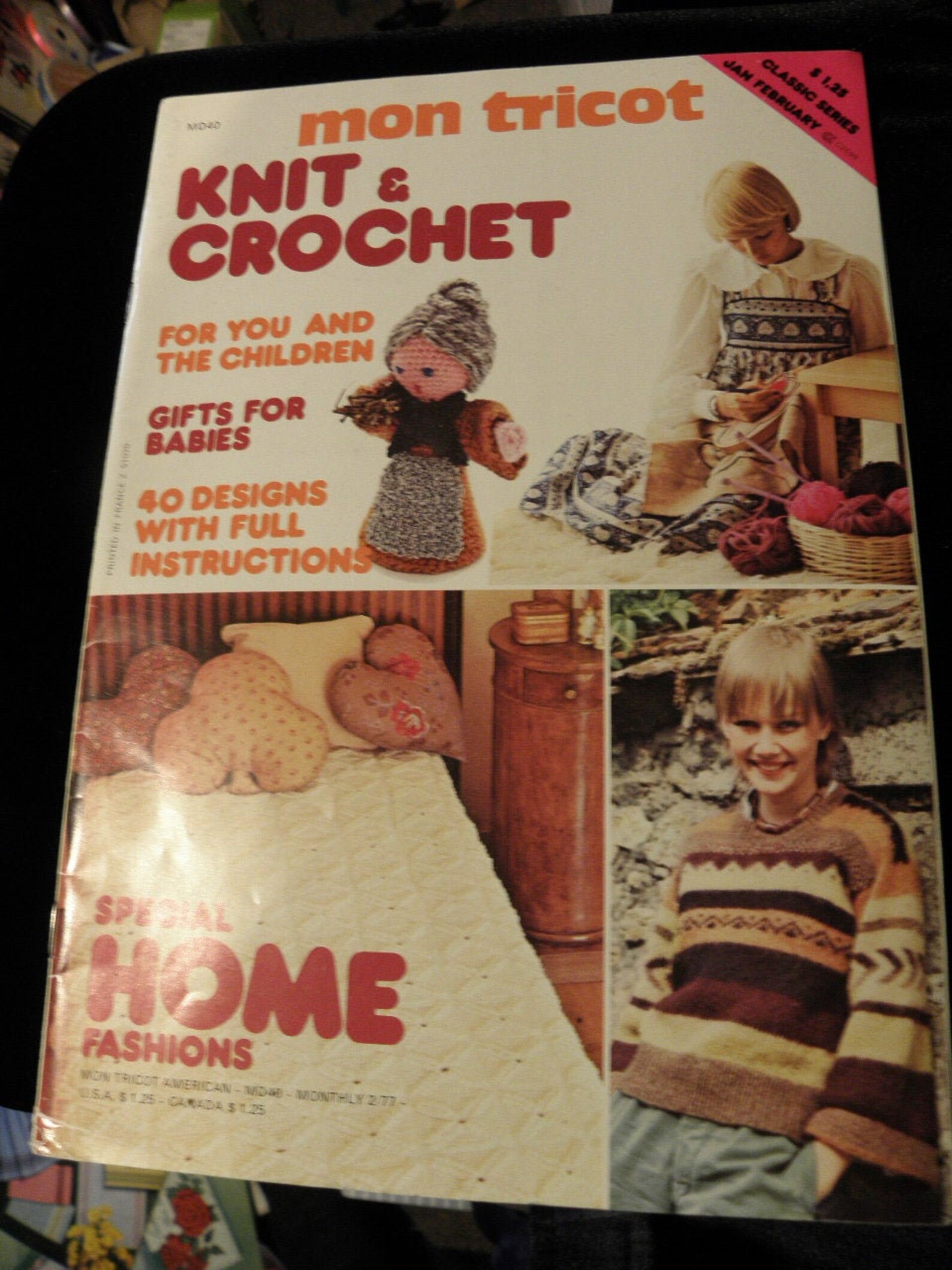 Vintage 1977 Mon Tricot knit and crochet magazine | Etsy