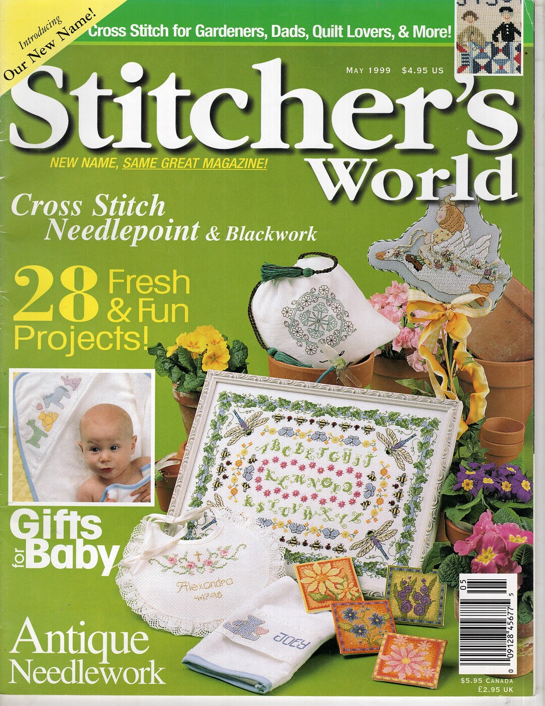 May 1999, Stitchers World, Cross Stitch, Needlepoint, 28 Projects ...
