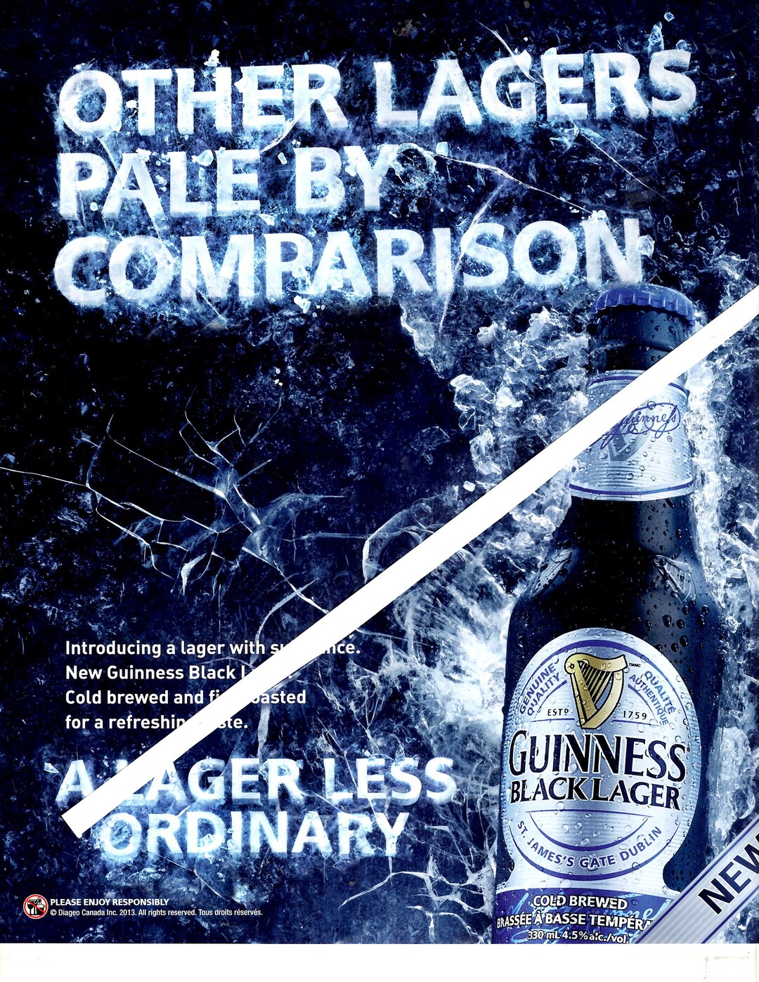 2014, Guinness Lager Ad, Others Pale by Comparison, Dublin, 9 by 11 ...