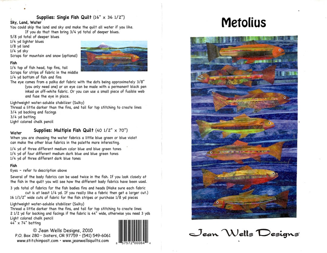 Metolius, Fish Quilt, Single or Multiple Fish, Single 16" by 36.5 ...