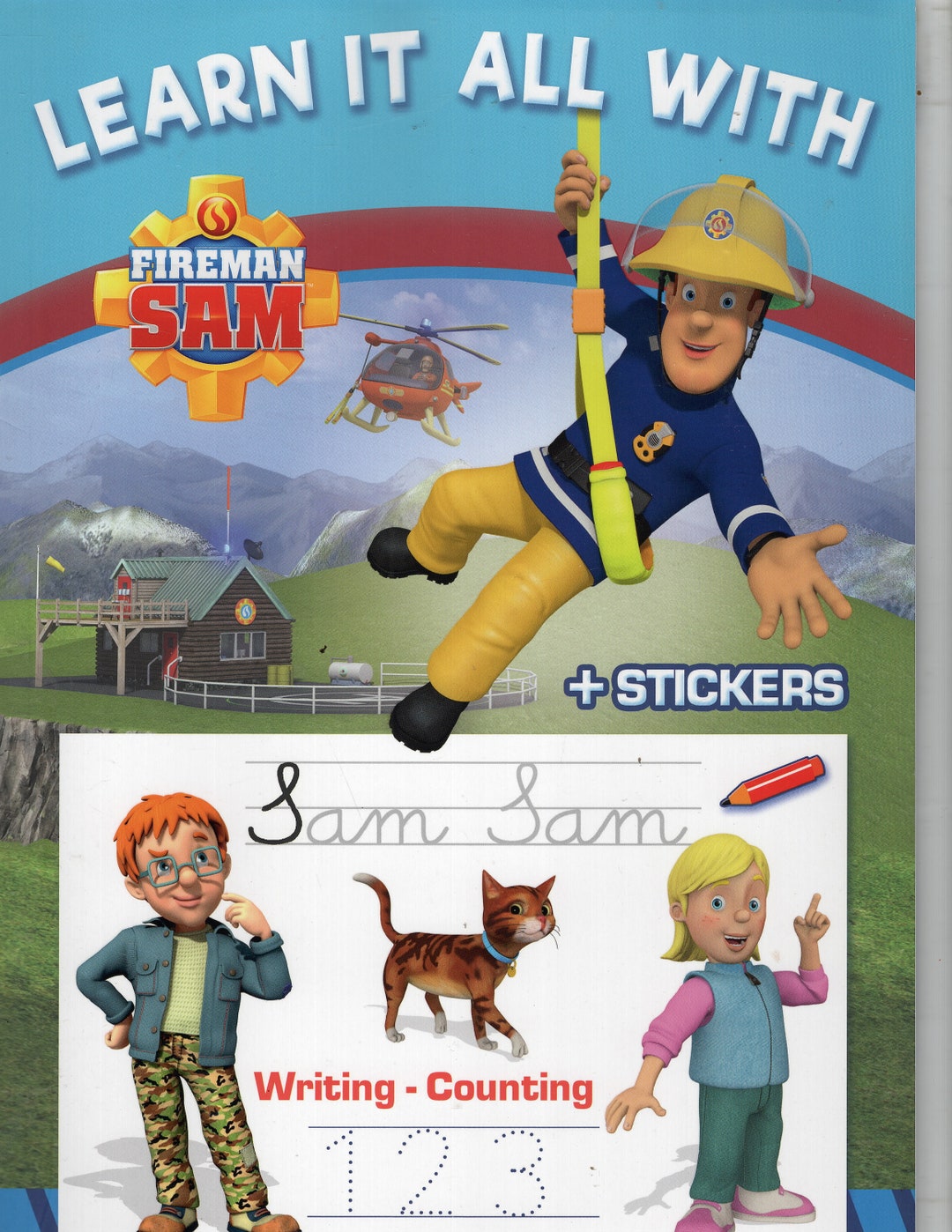 NEW Books, Learn It All With Fireman Sam, Stickers, Writing, Cursive ...
