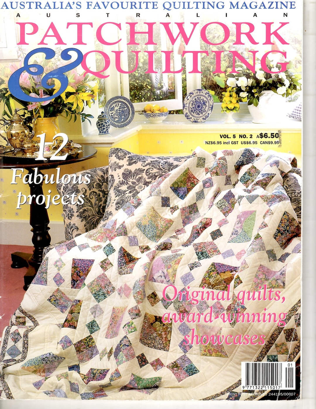 1998 Vol 5 No 2, Australian Patchwork and Quilting, Magazine, Pull Out ...