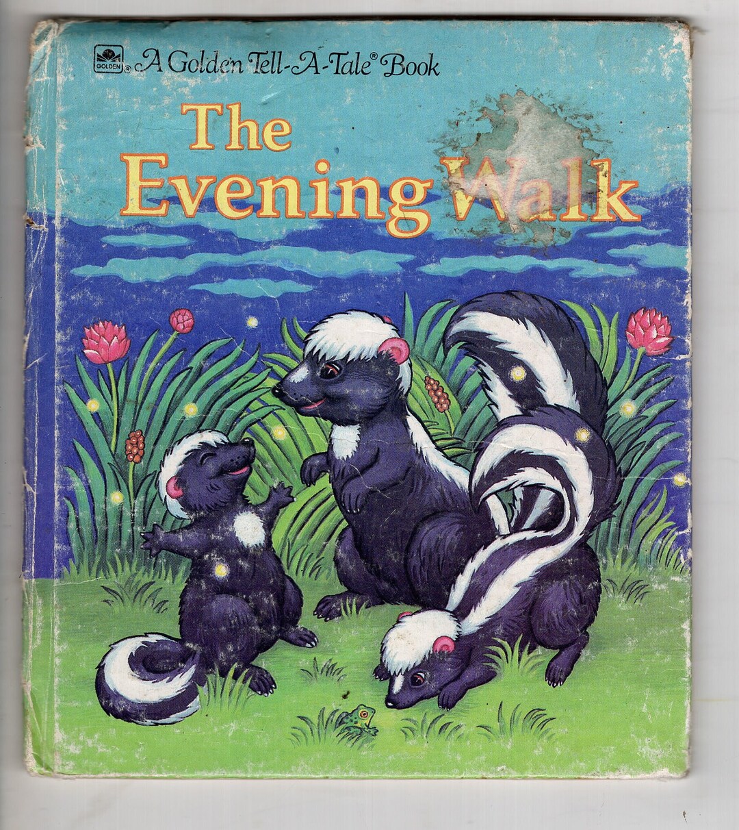 Vintage 1980, Golden Book, the Evening Walk, a Family of Skunks, Hard ...