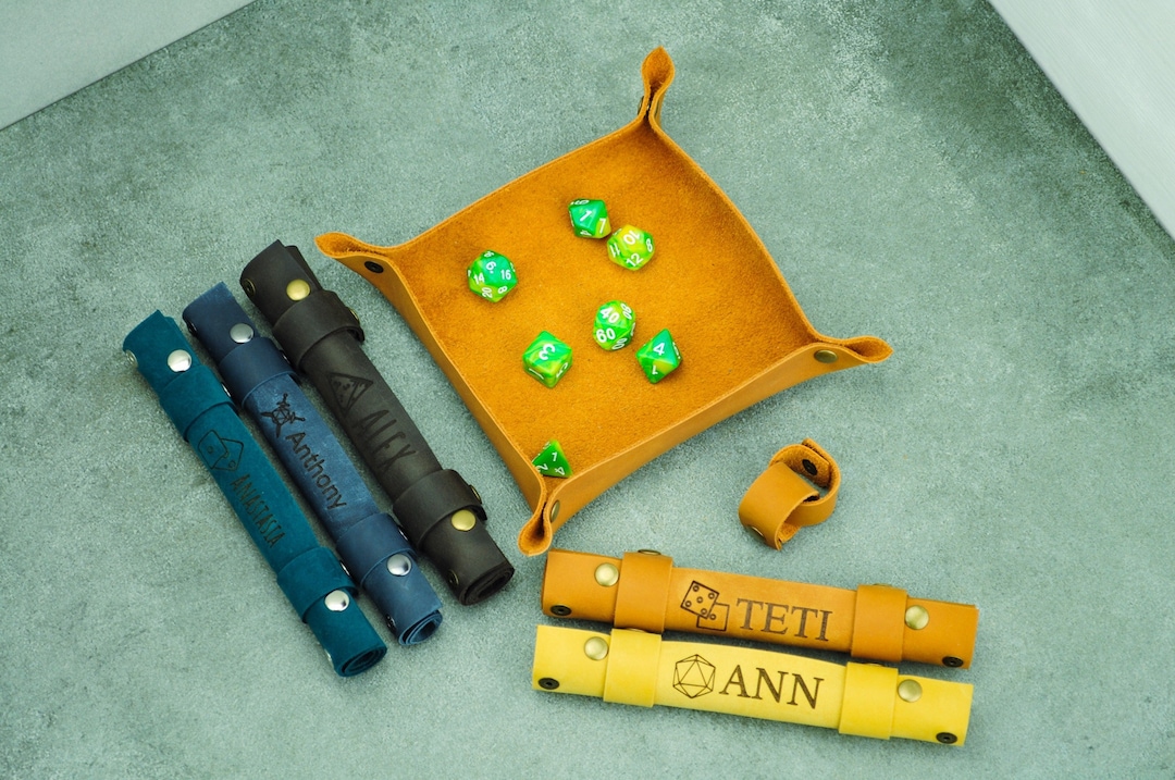 Dice Tray, Dice Rolling Tray, Valet Tray, Leather Tray, Dnd Dice Tray ...