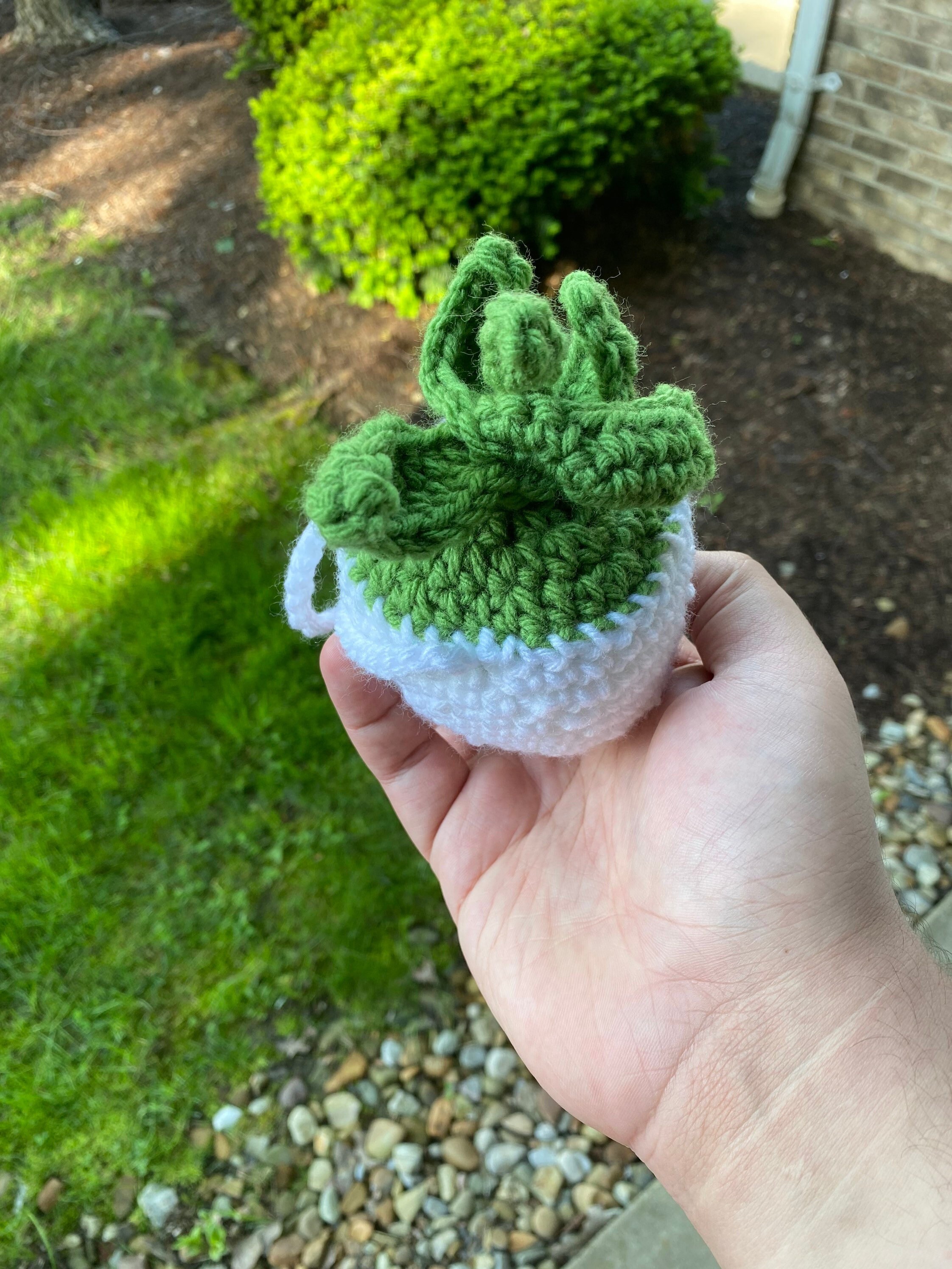 Crochet Mini Hanging Plant Crochet Potted Plant Green - Etsy