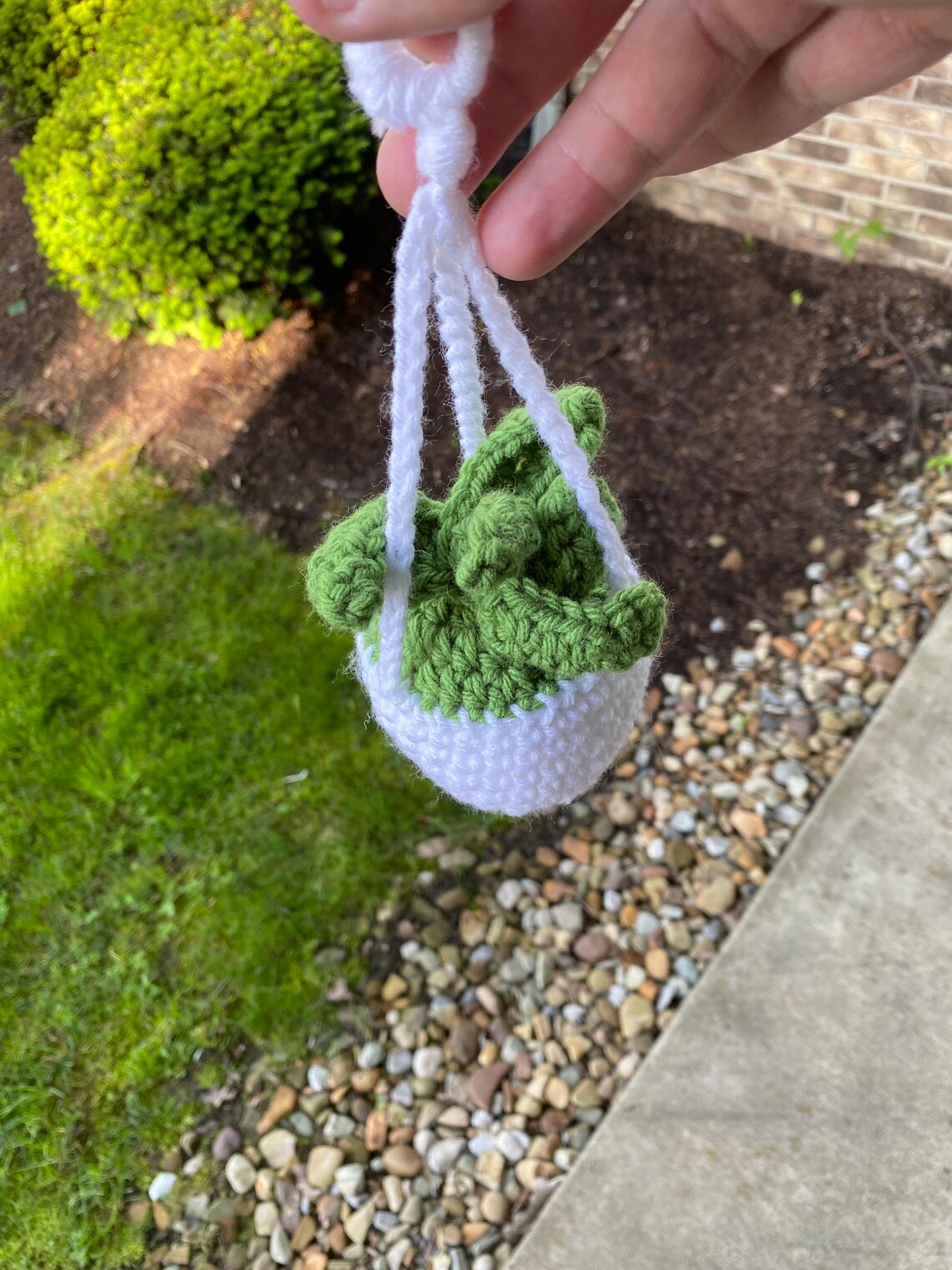 Crochet Mini Hanging Plant Crochet Potted Plant Green - Etsy