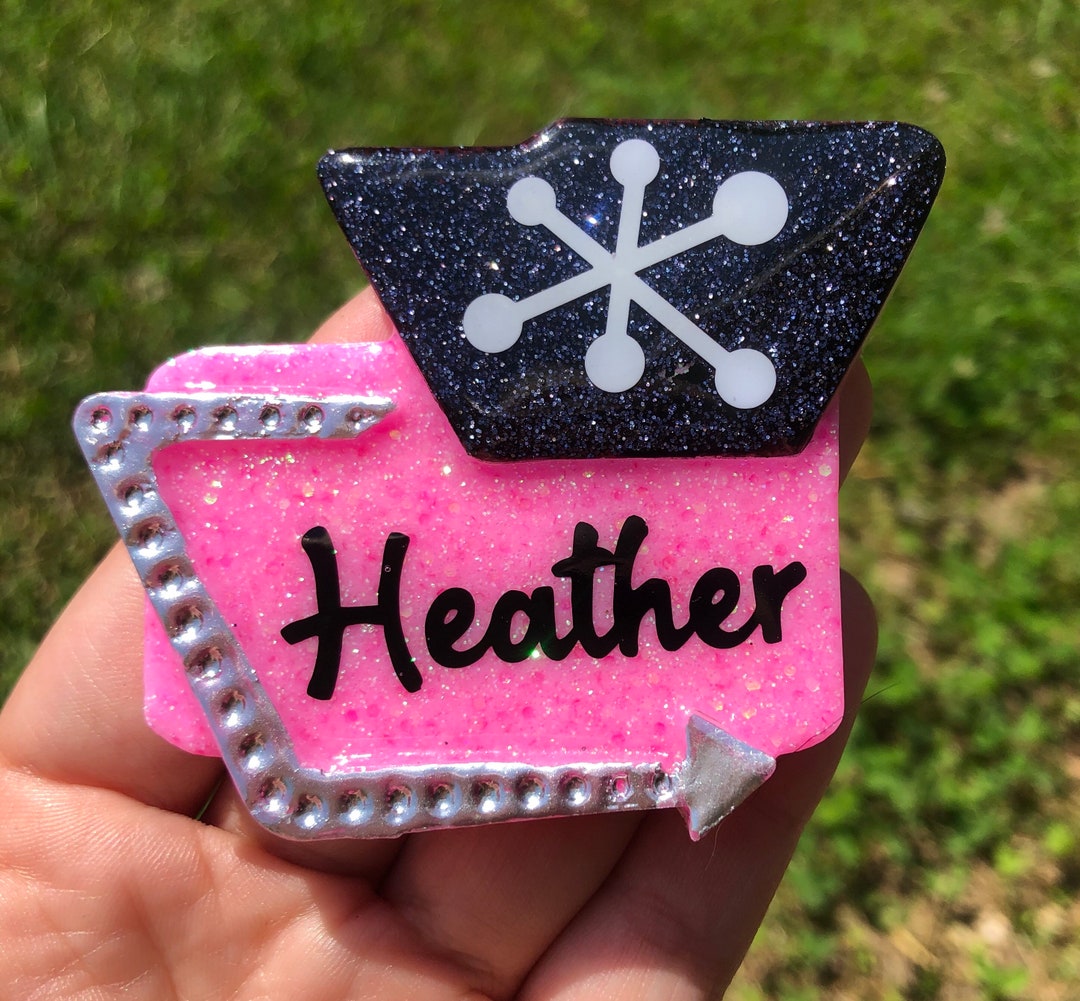 CUSTOM Pinup / Name Brooch - Etsy