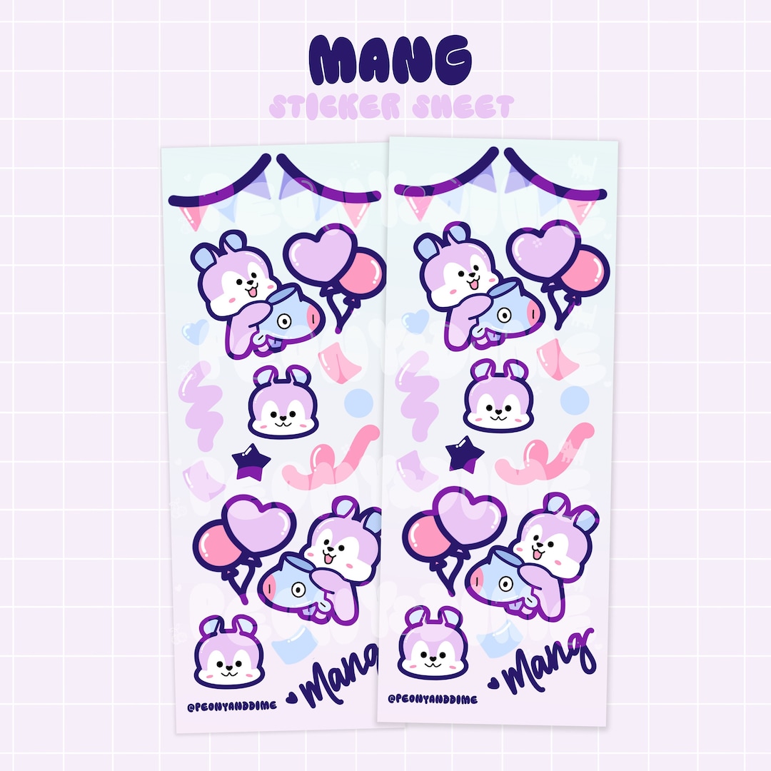 BTS Mang Sticker Sheet - Etsy