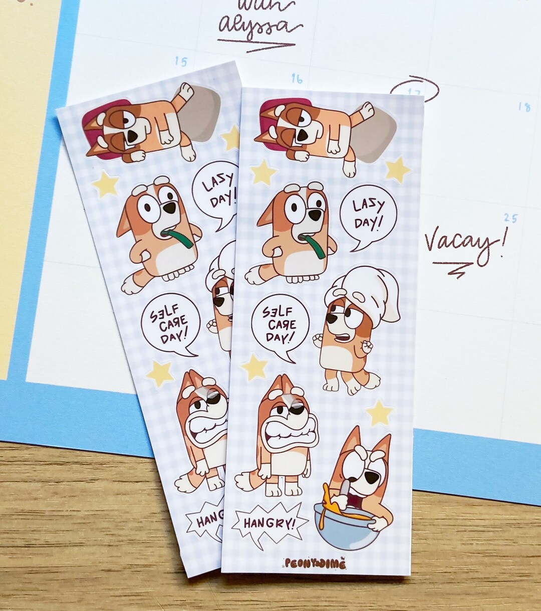 Bluey Bingo Sticker Sheet - Etsy