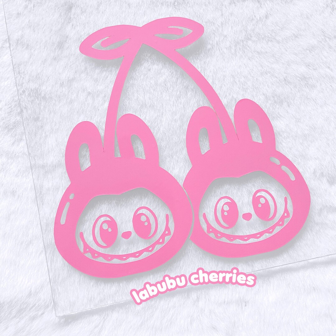 LABUBU Car Decal | Cute Bumper Sticker | Cherries | Girlie| Waterproof ...