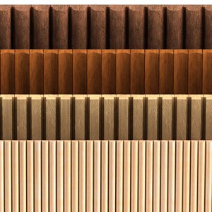 12 X 12 Flute Tambour Panels White Oak, Wall Panels, Wood Panels, Boho ...