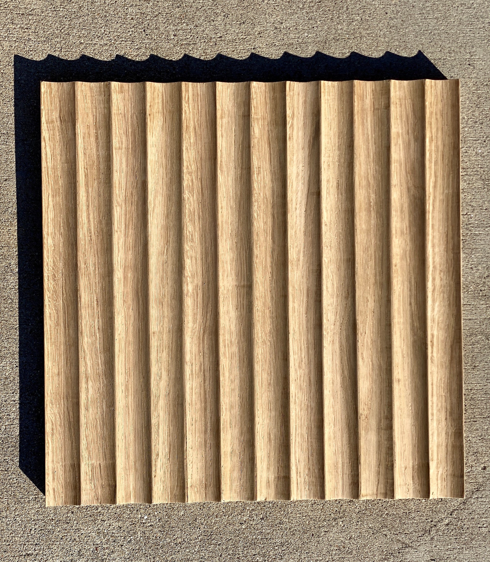 12 X 12 Flute Tambour Panels White Oak, Wall Panels, Wood Panels, Boho ...