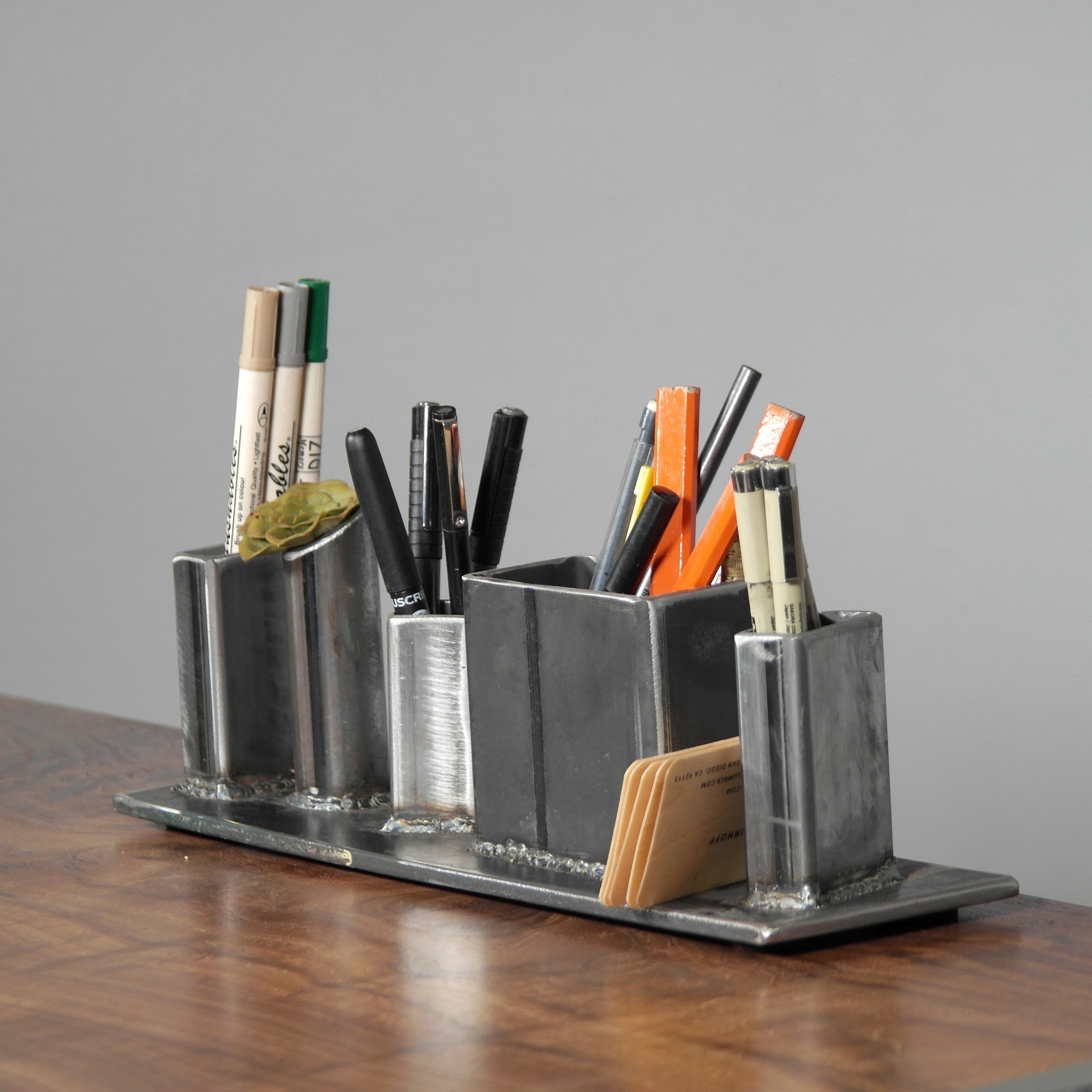 Industrial Metal Desk Organizer Handmade, Office Gift, Gift for Boss ...